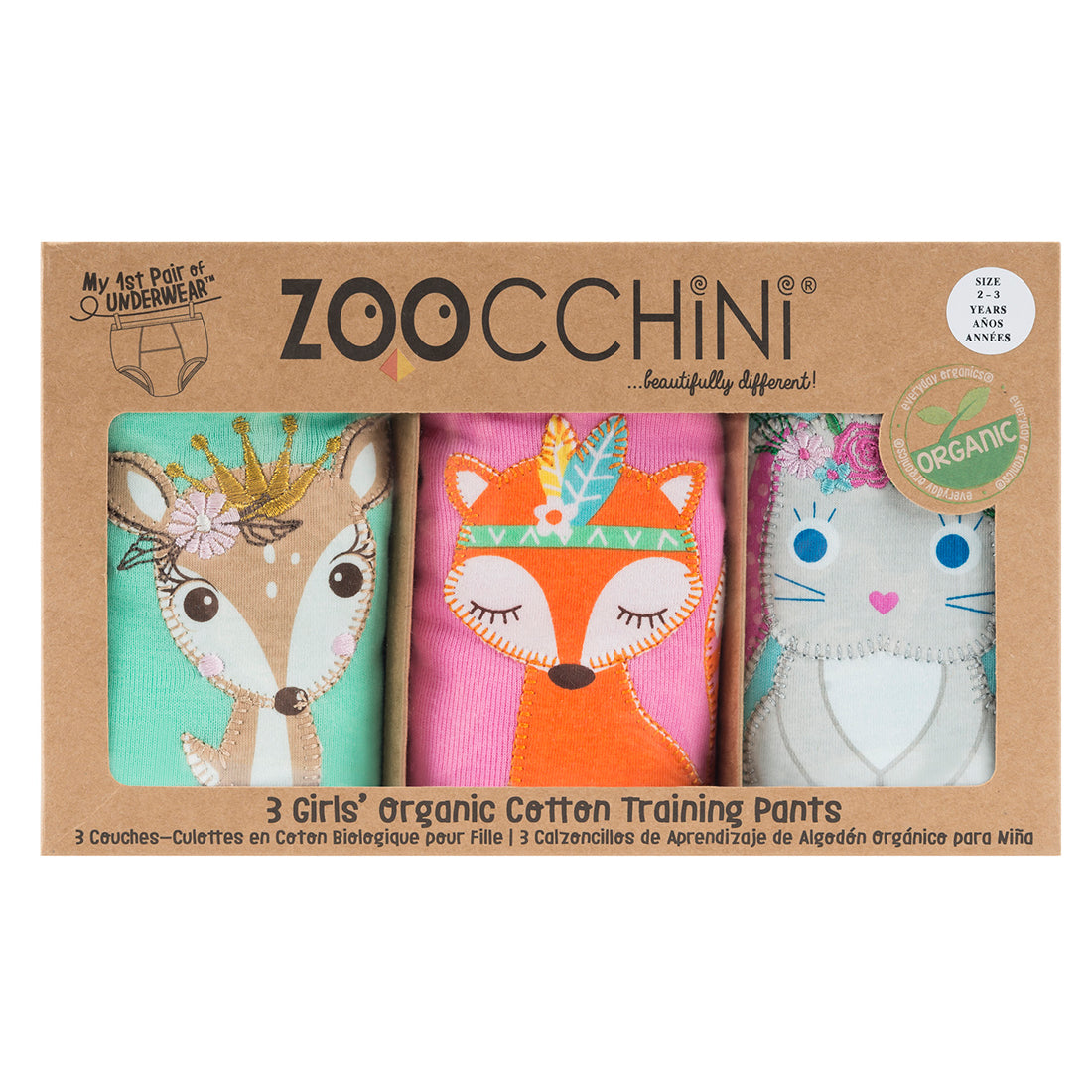 ZOOCCHINI 3 Piece Organic Potty Training Pants Set - Woodland ...